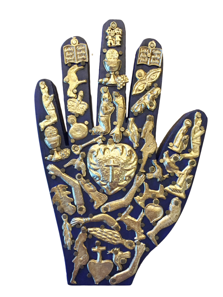 Healing Hand with Milagros, Medium, Set of 2 | Healing Hands, Assorted