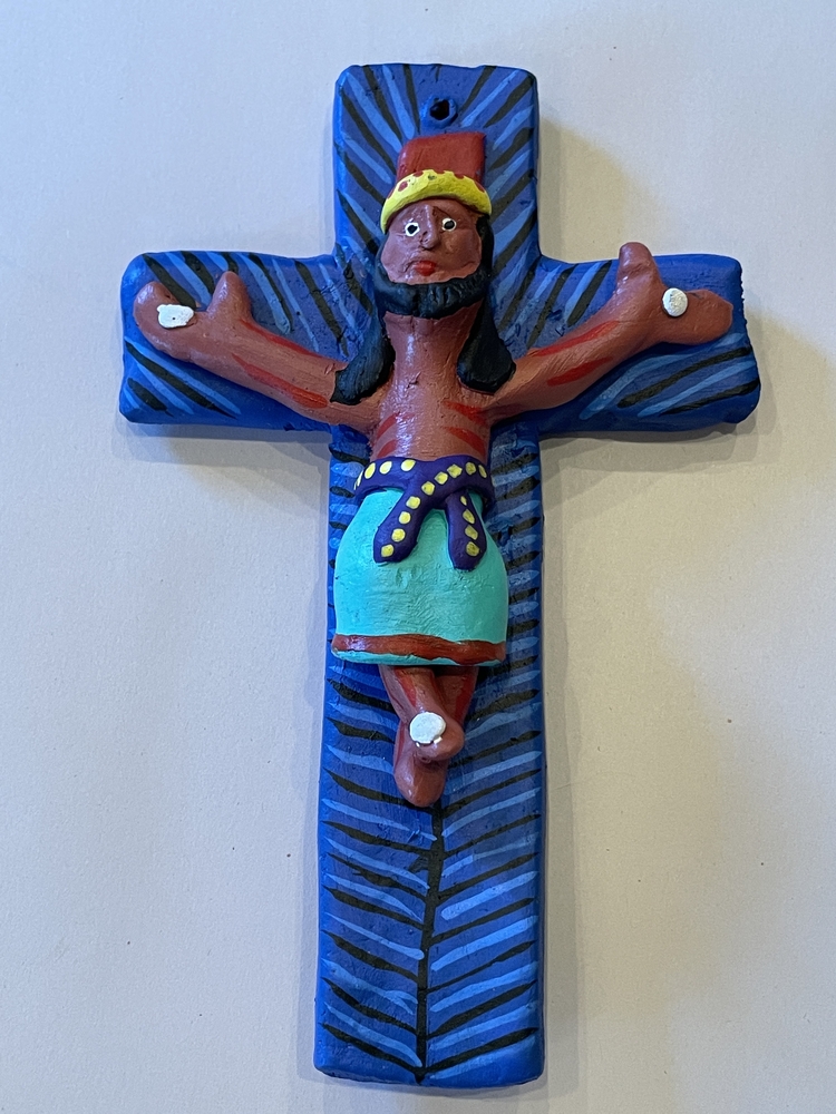 Colorful Clay Cross | Ocumicho: Masks, Devils and more....